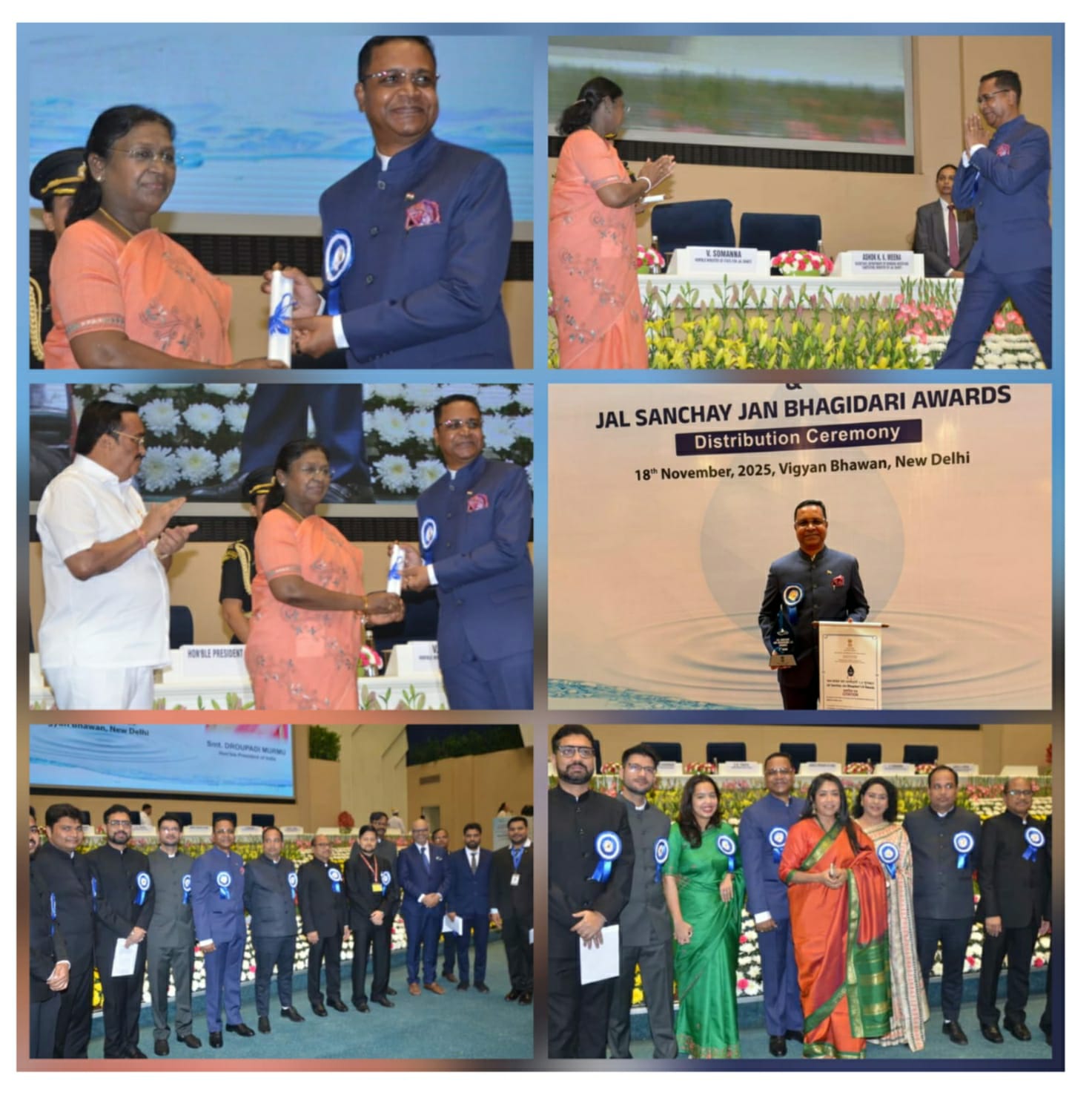 President of India, Awarded Chhattisgarh for Outstanding Water ...